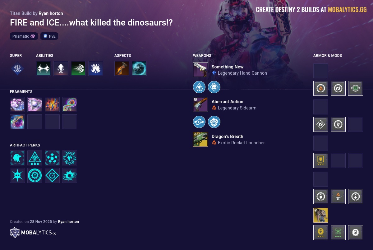FIRE and ICE....what killed the dinosaurs!? - Destiny 2 Prismatic Titan ...