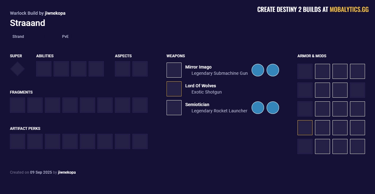 Straaand - Destiny 2 Strand Warlock Build by jiwnekopa