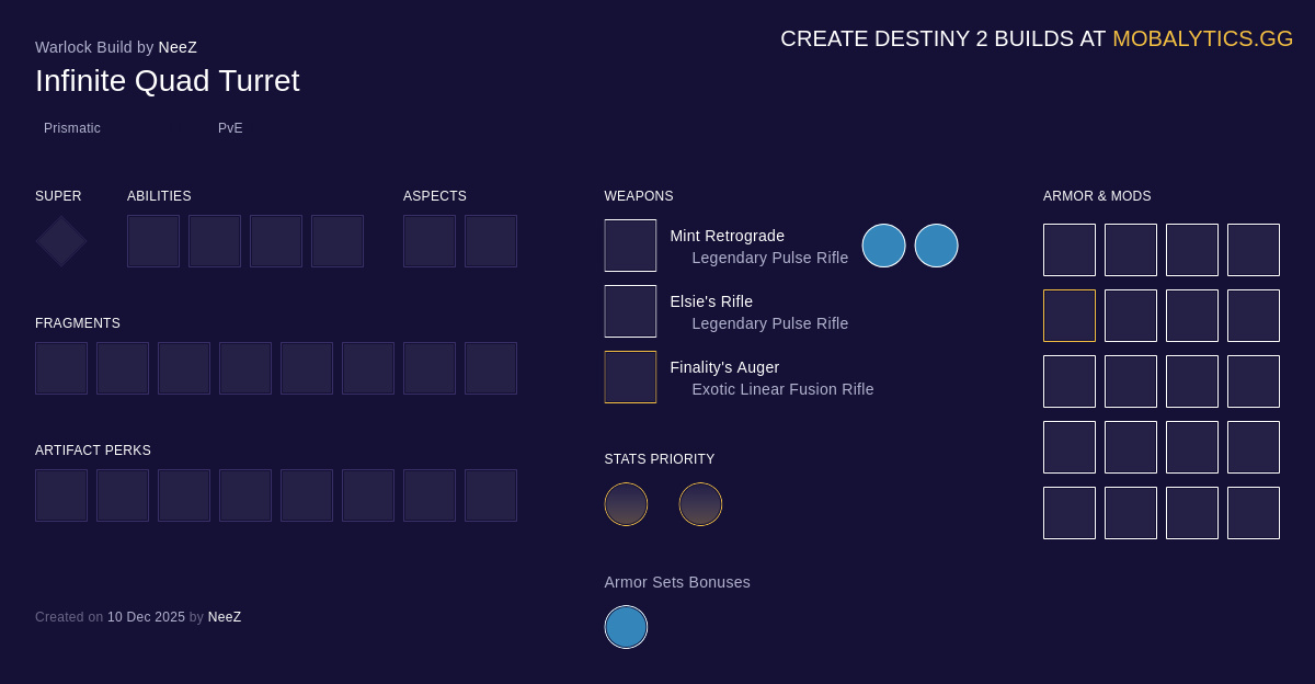 Infinite Quad Turret - Destiny 2 Prismatic Warlock Build by NeeZ