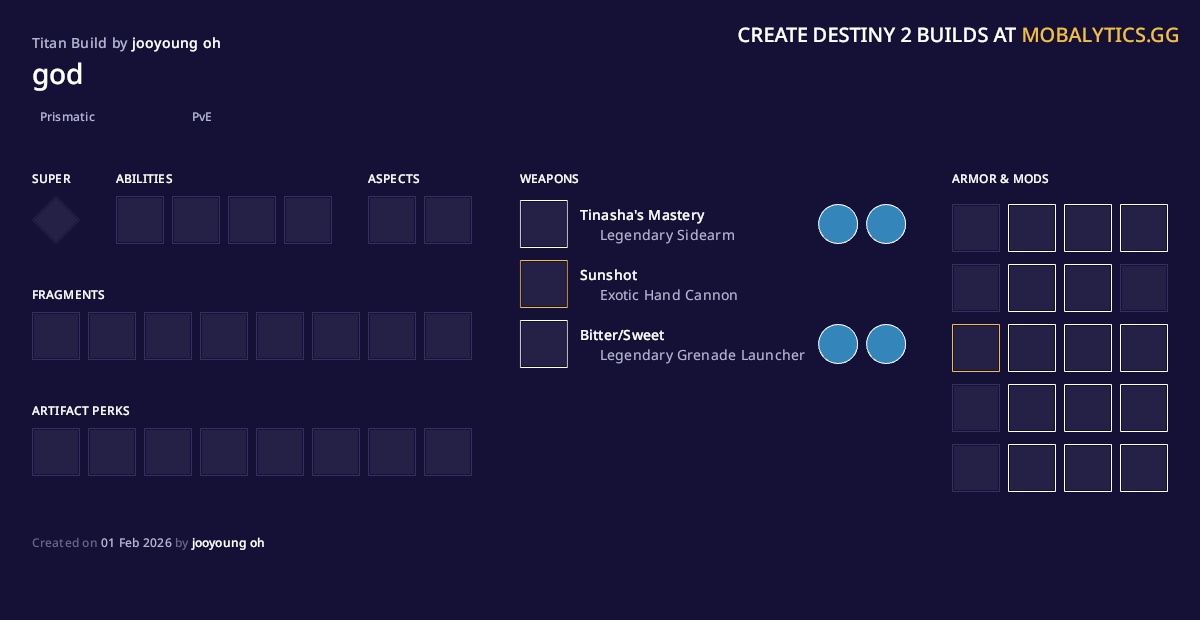 god - Destiny 2 Prismatic Titan Build by jooyoung oh