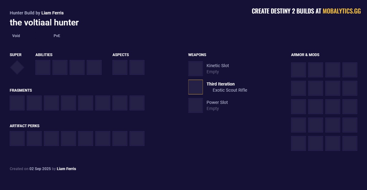 the voltiaal hunter - Destiny 2 Void Hunter Build by Liam Ferris