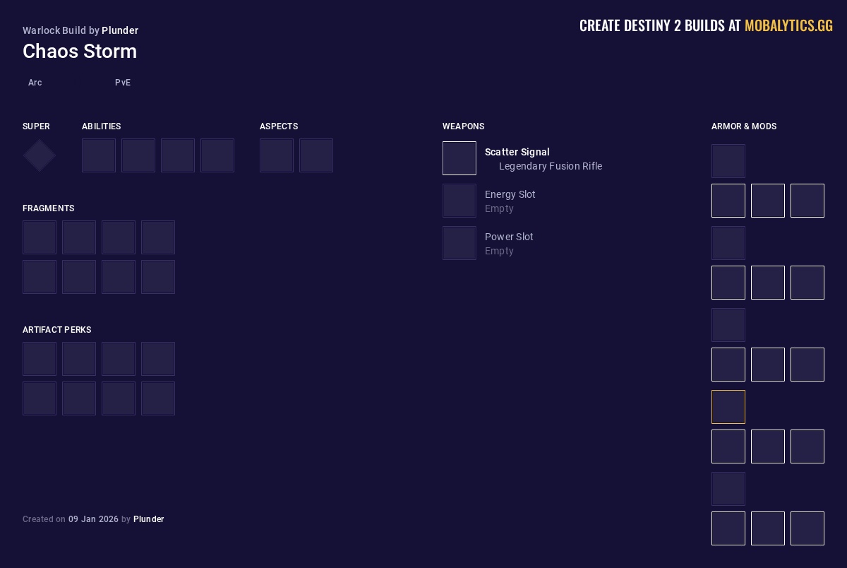 Chaos Storm - Destiny 2 Arc Warlock Build by Plunder