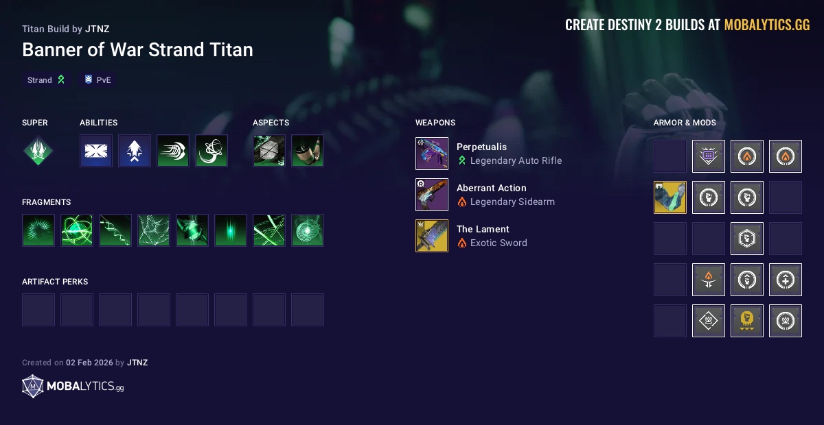 Banner of War Strand Titan - Destiny 2 Strand Titan Build by JTNZ
