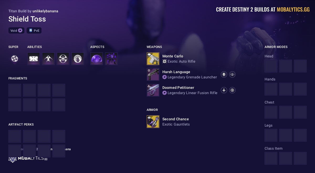Shield Toss - Destiny 2 Void Titan Build by unlikelybanana