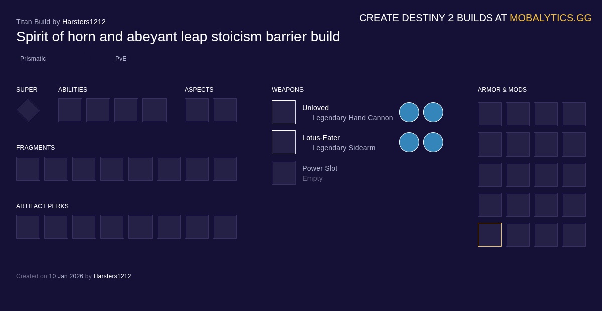 Spirit of horn and abeyant leap stoicism barrier build - Destiny 2 ...