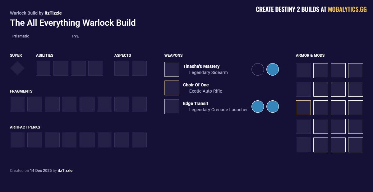 The All Everything Warlock Build - Destiny 2 Prismatic Warlock Build by ...