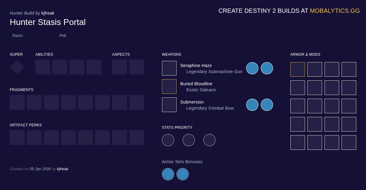Hunter Stasis Portal - Destiny 2 Stasis Hunter Build by kjfreak