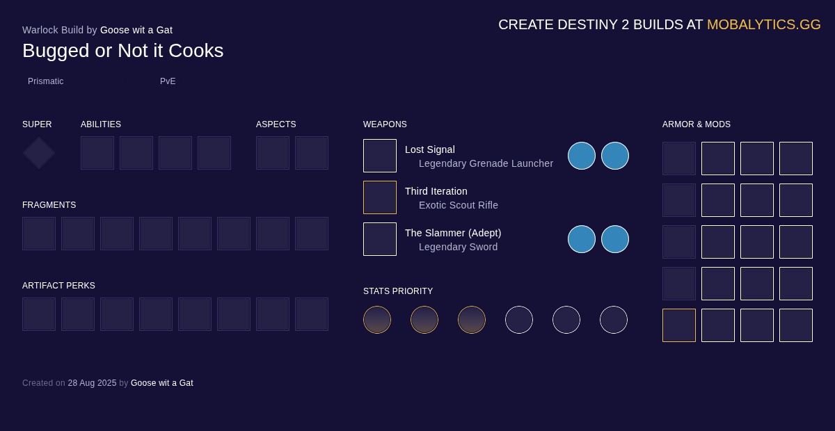 Bugged or Not it Cooks - Destiny 2 Prismatic Warlock Build by Goose wit ...