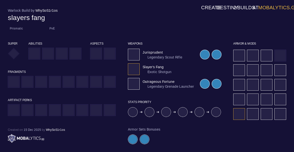 slayers fang - Destiny 2 Prismatic Warlock Build by WhySoS1r1os