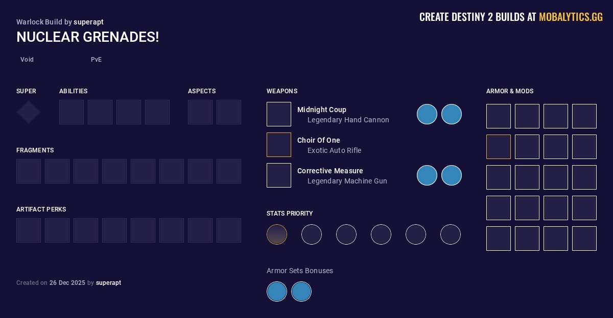 NUCLEAR GRENADES! - Destiny 2 Void Warlock Build by superapt