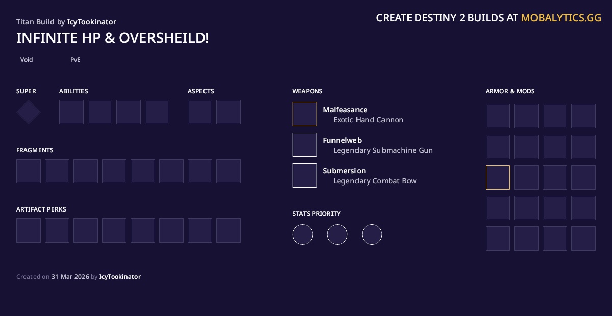 INFINITE HP & OVERSHEILD! - Destiny 2 Void Titan Build by IcyTookinator