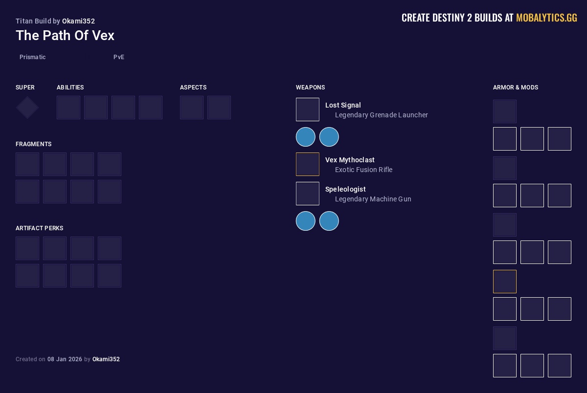 The Path Of Vex - Destiny 2 Prismatic Titan Build by Okami352
