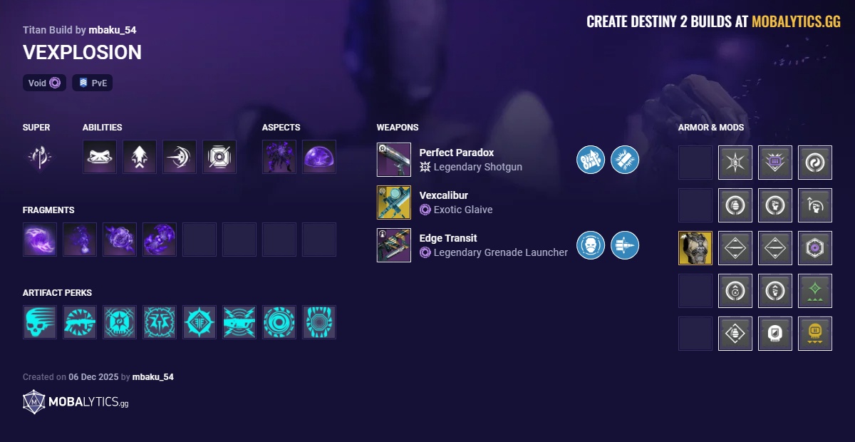 VEXPLOSION - Destiny 2 Void Titan Build by mbaku_54