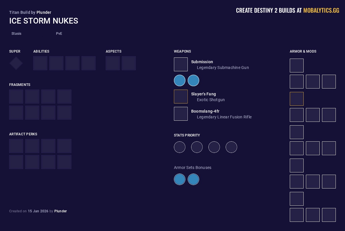 ICE STORM NUKES - Destiny 2 Stasis Titan Build by Plunder
