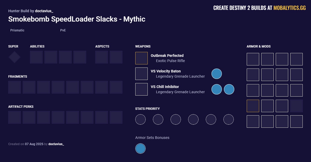 Smokebomb SpeedLoader Slacks - Mythic - Destiny 2 Prismatic Hunter ...