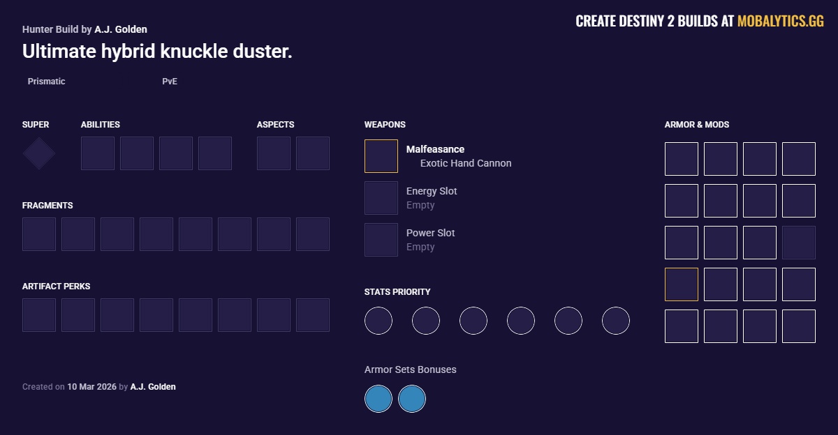 Ultimate hybrid knuckle duster. - Destiny 2 Prismatic Hunter Build by A ...