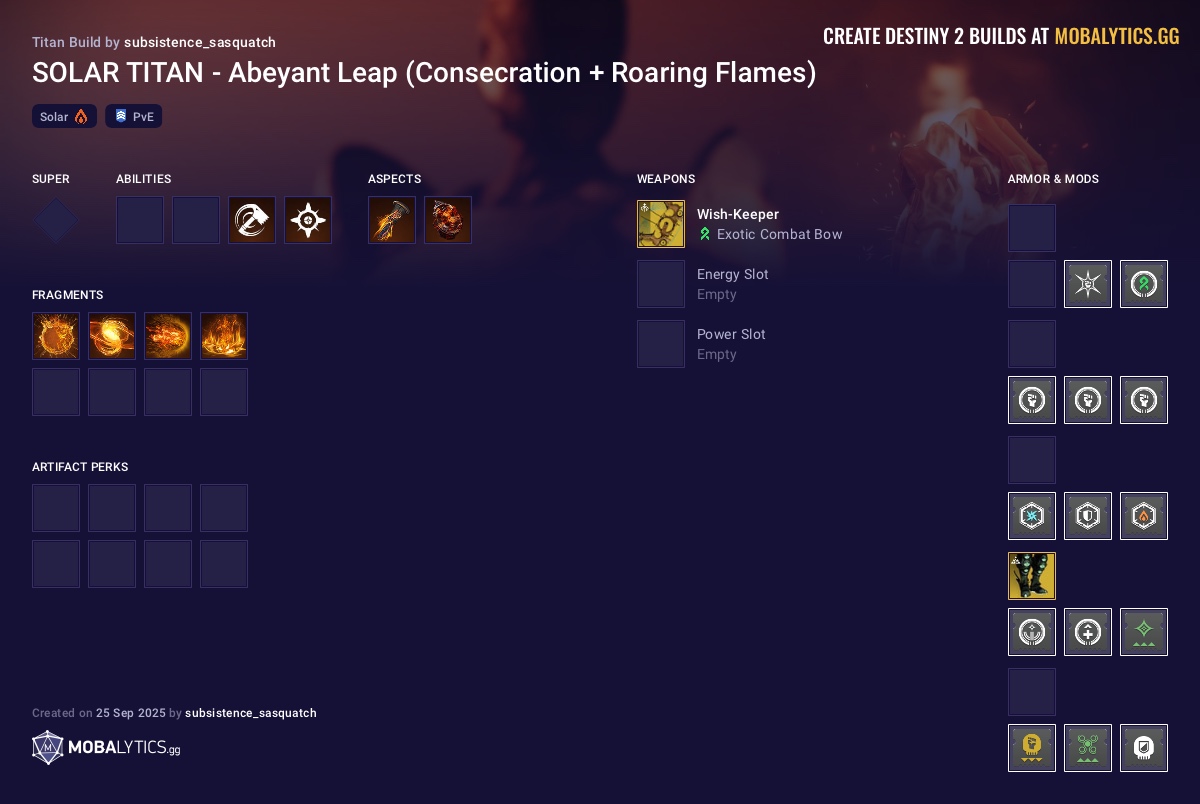 SOLAR TITAN - Abeyant Leap (Consecration + Roaring Flames) - Destiny 2 ...