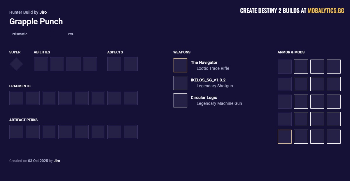 Grapple Punch - Destiny 2 Prismatic Hunter Build by Jiro