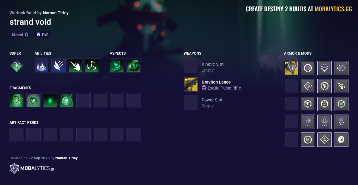 strand void - Destiny 2 Strand Warlock Build by Naman Tirlay