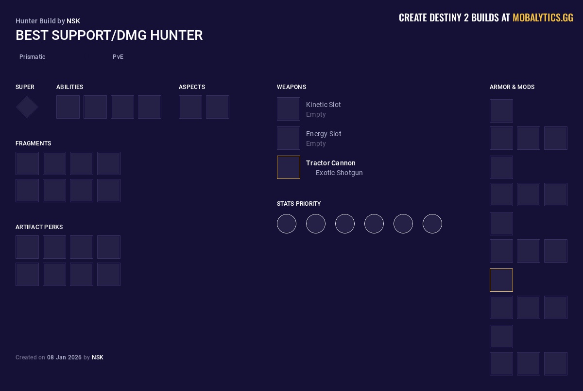 BEST SUPPORT/DMG HUNTER - Destiny 2 Prismatic Hunter Build by NSK