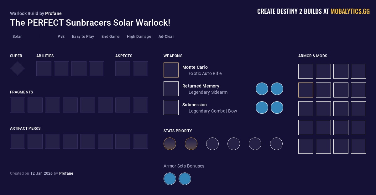 The PERFECT Sunbracers Solar Warlock! - Destiny 2 Solar Warlock Build ...