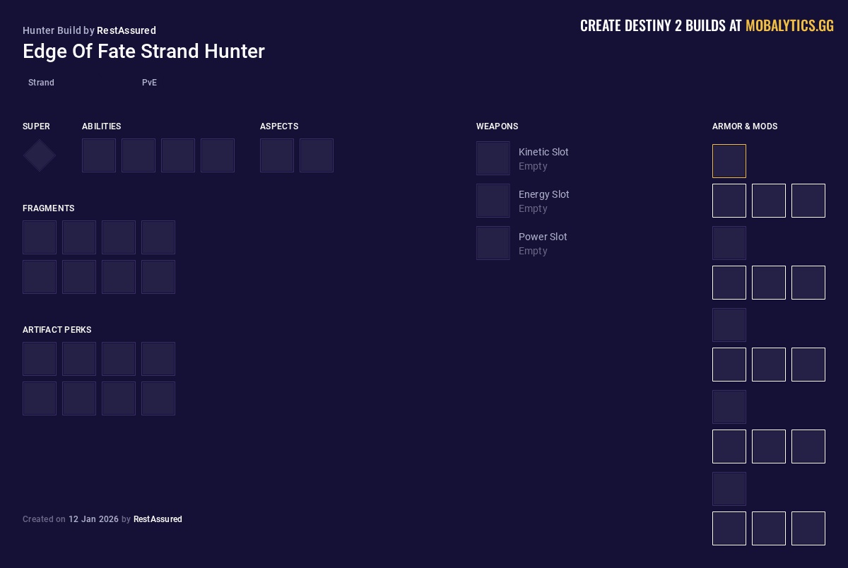 Edge Of Fate Strand Hunter - Destiny 2 Strand Hunter Build by RestAssured