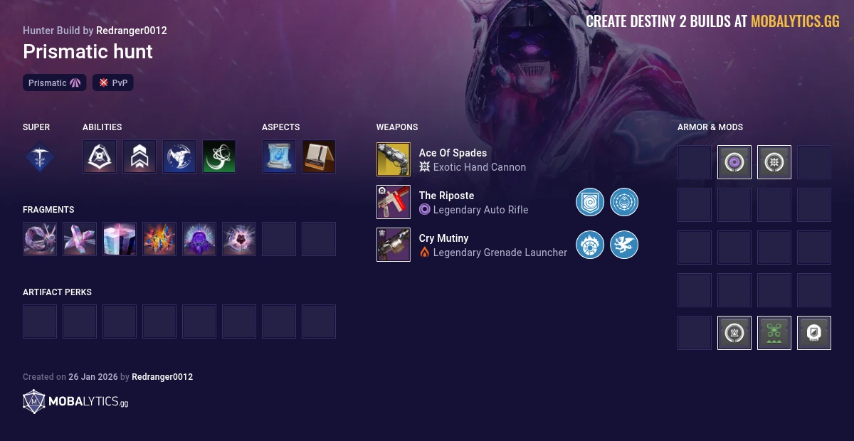 Prismatic hunt - Destiny 2 Prismatic Hunter Build by Redranger0012